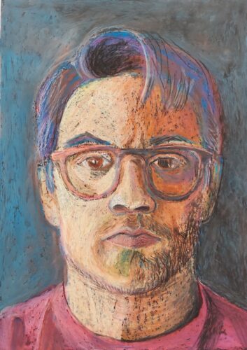 Self-Portrait Drawings - Studio in a School